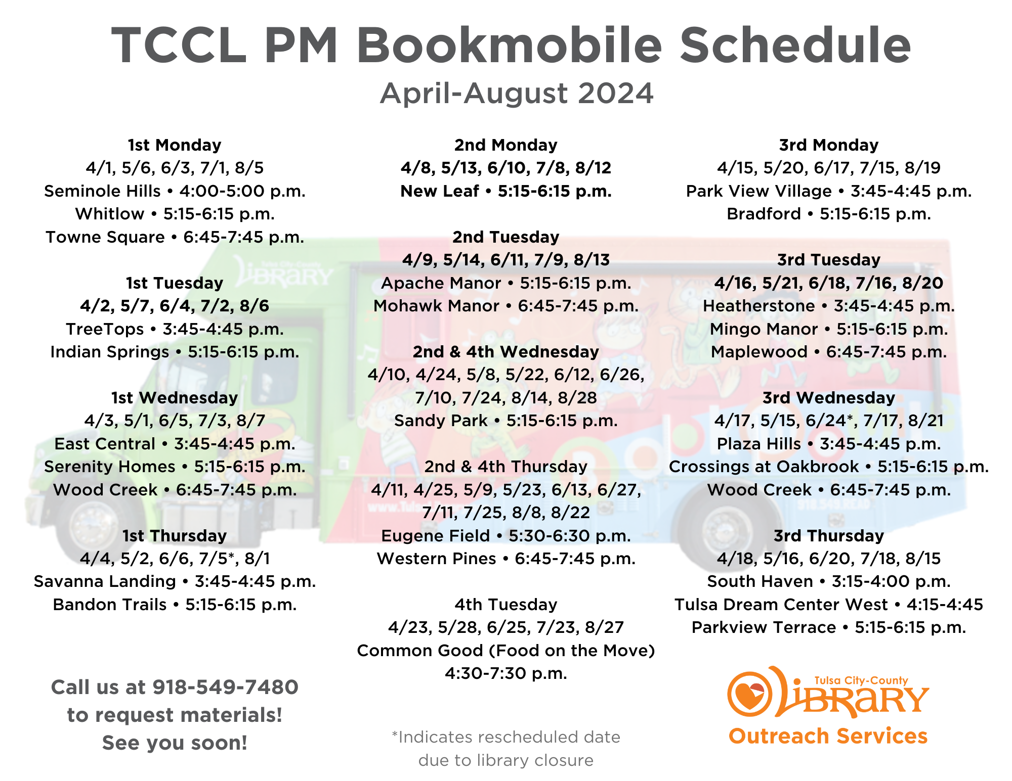 Bookmobile and Reading Roadshow | Tulsa Library
